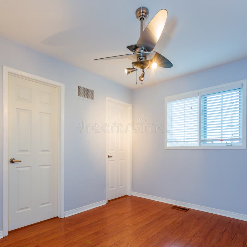 Empty Bedroom Interior Design Stock Photo - Image of illuminated ...