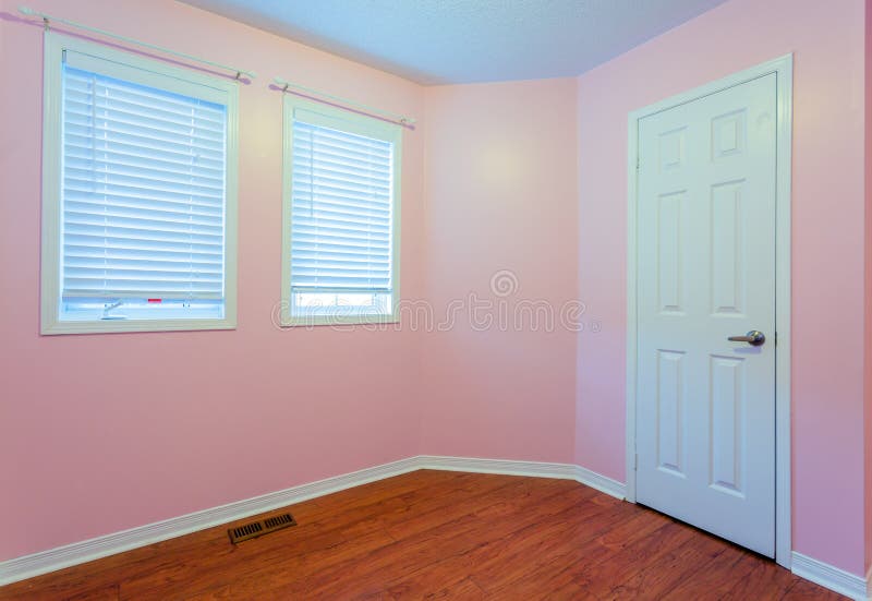 Empty Bedroom In Pink Color Stock Photo - Image of lifestyles, feng ...