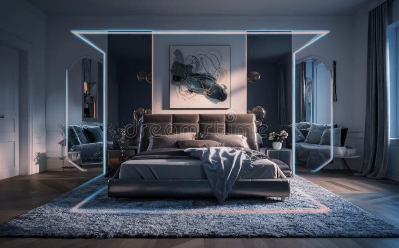 AI-generated, an Empty Bedroom is Transformed with Virtual Furniture ...