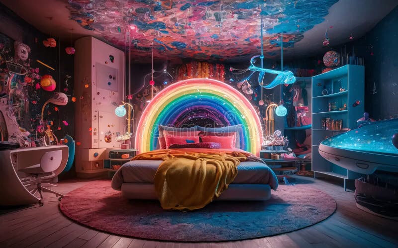 AI-generated, an Empty Bedroom is Transformed with Virtual Furniture ...