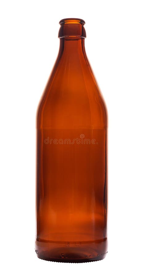 Empty Beer Bottle Isolated on White Stock Image - Image of drink ...