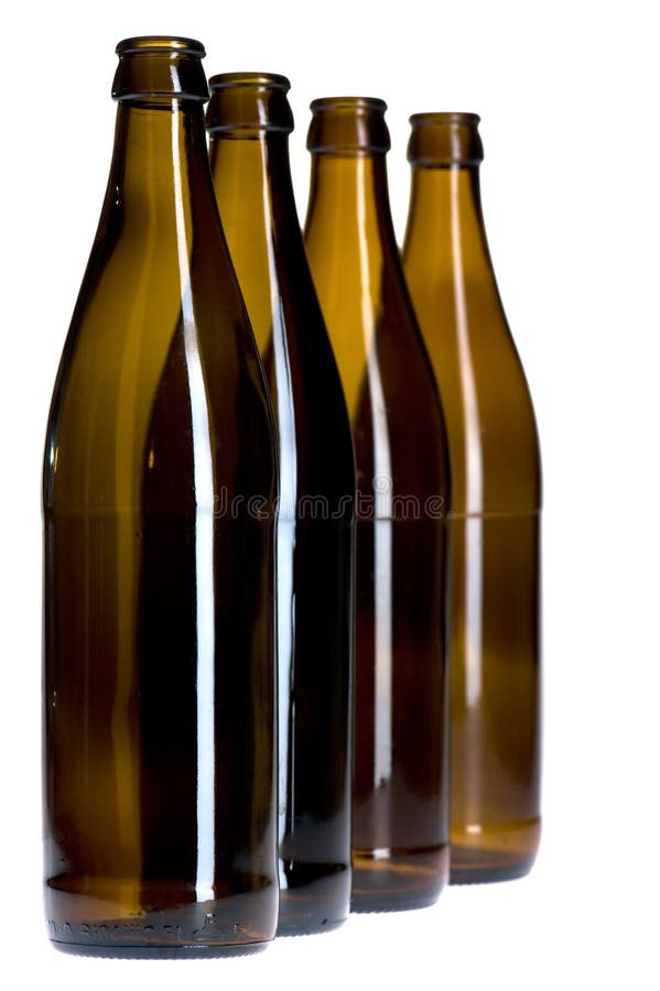 Empty Beer bottle on white stock image. Image of bottle - 11139001