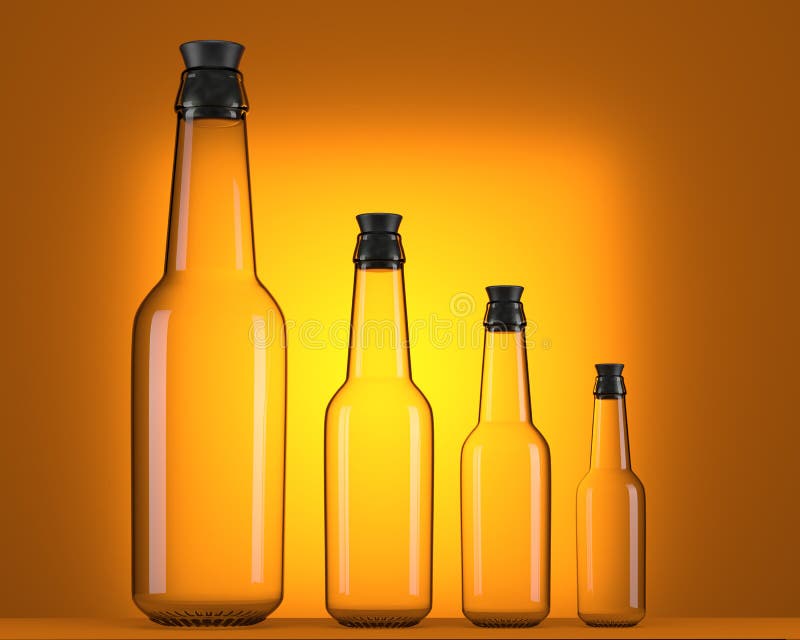 Empty beer bottles stock illustration. Illustration of alcohol - 31968792