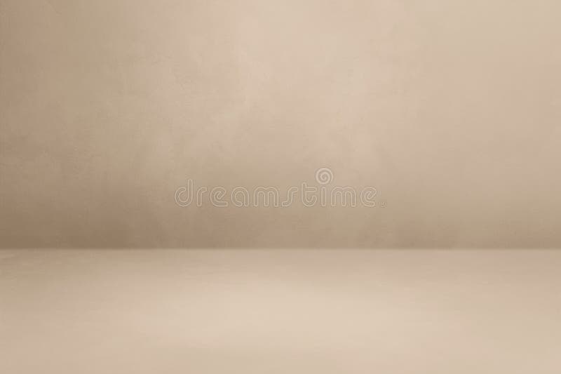 Empty Beige Concrete Interior Background Stock Image - Image of blank ...