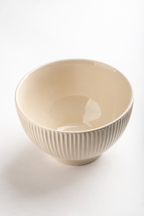 Empty beige mixing bowl stock photo. Image of china - 136692168