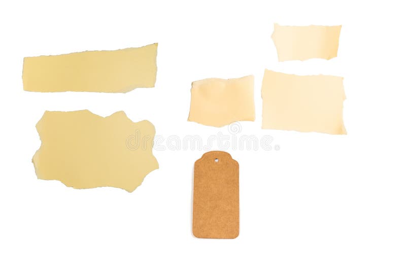 Empty Beige Paper Pieces Isolated. Space for Text or Design Stock ... Empty Beige Paper Pieces Isolated. Space for Text or Design Stock ...