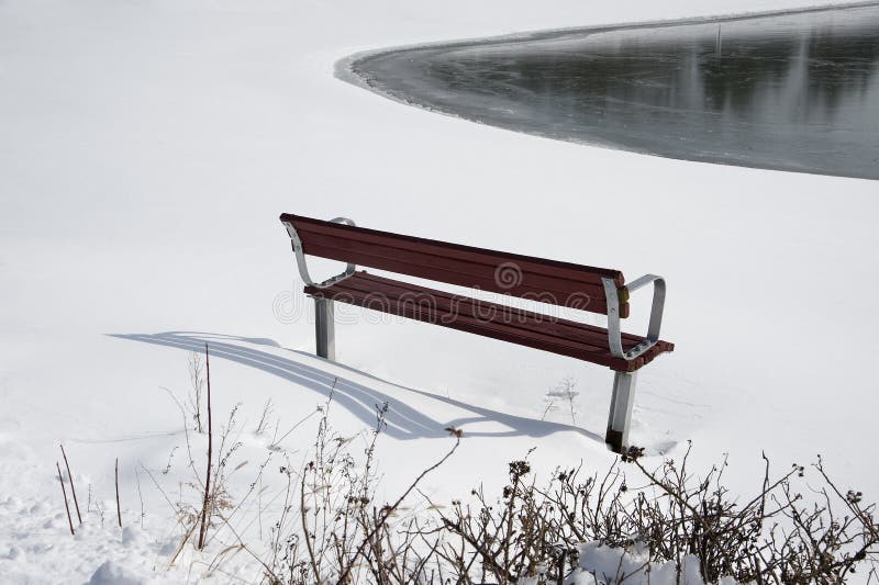 Empty bench in the snow stock image. Image of clean, bench - 29308615