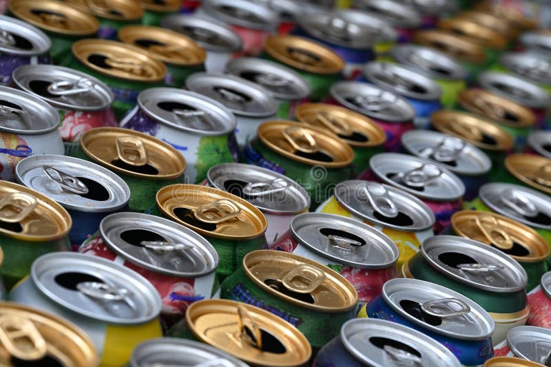Empty beverage cans stock image. Image of open, metal - 351431085