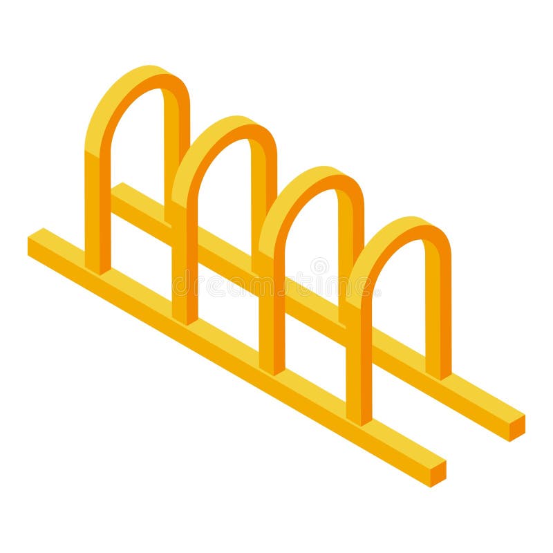 Bicycle Rack Icon, Cartoon Style Stock Vector - Illustration of chair ...