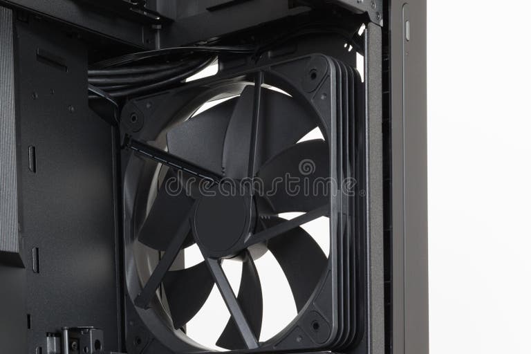 Empty Big Tower, PC Case, Chassis, Close Up of Pre-installed Extra ...