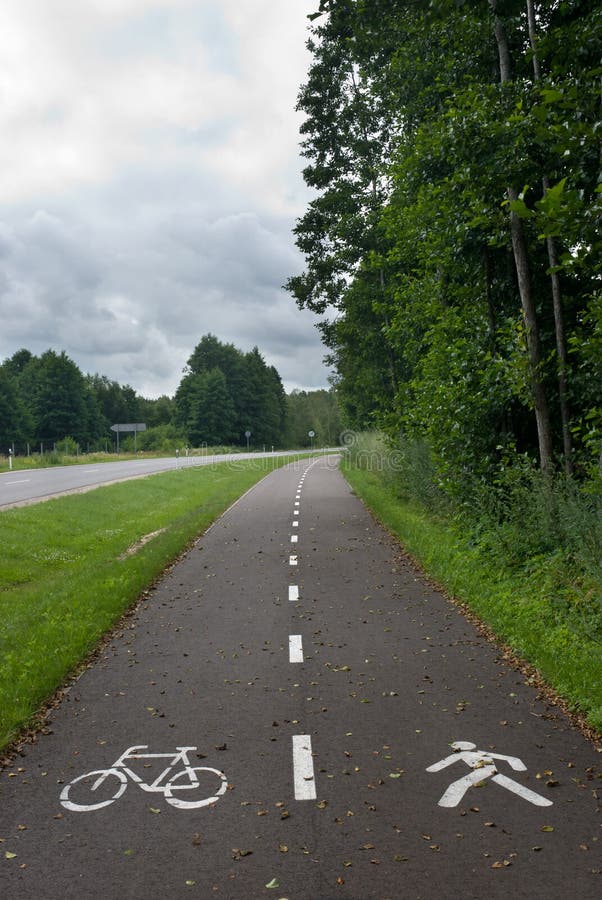 Empty bike path stock photo. Image of lane, gray, exercise - 36296730