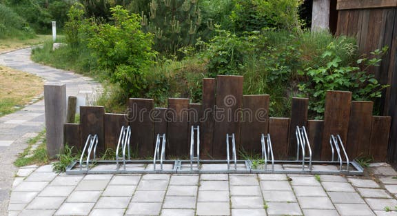 Empty bike rack stock photo. Image of bike, empty, circular - 135971308