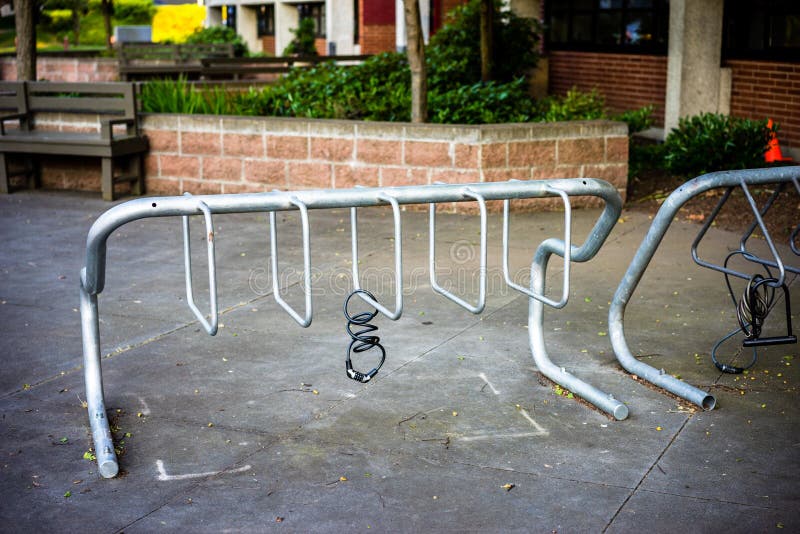 Empty bike rack stock image. Image of transportation - 66232659