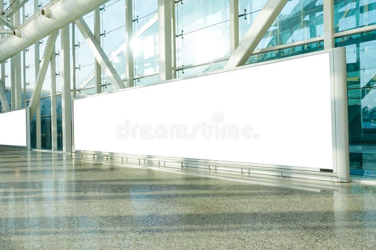 Empty Bill Board Blank Billboard Stock Photo - Image of lights, light ...