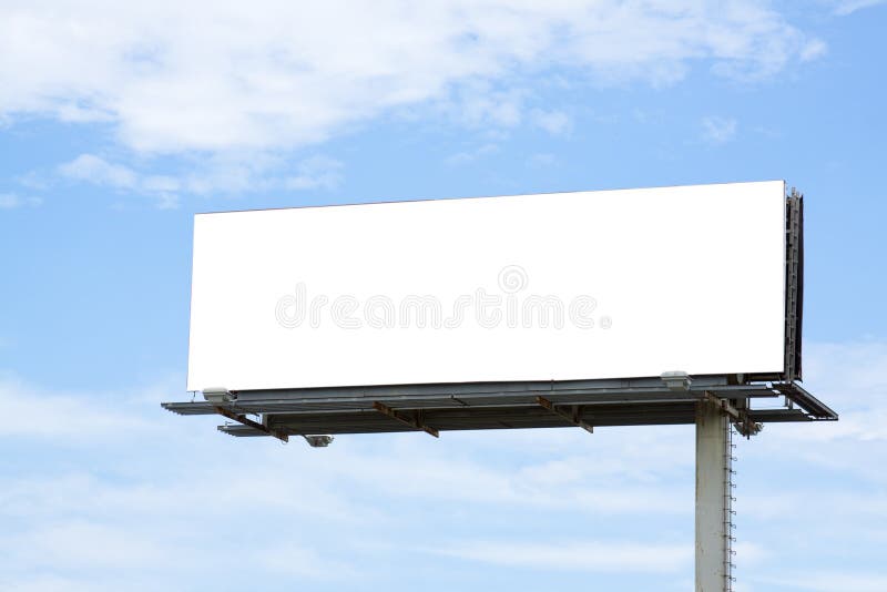 Empty Billboard stock image. Image of display, cloud - 21020581
