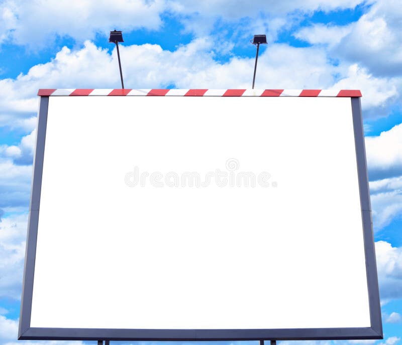 Empty billboard isolated stock image. Image of large - 17783243