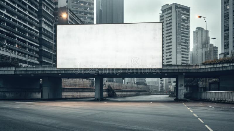 Empty billboard stock illustration. Illustration of advertisement ...