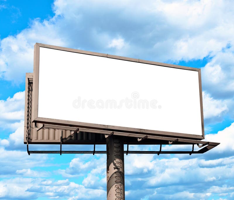 Empty billboard isolated stock image. Image of large - 17783243