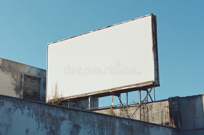 Empty Billboard Building stock photo. Image of rooftop - 376425546