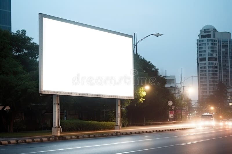 Empty Billboard on Building Empty of Outdoor Information Signs People ...