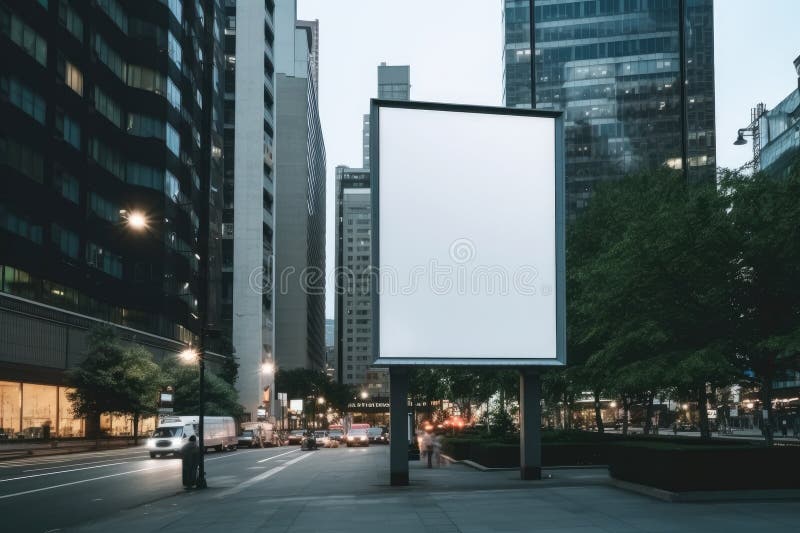 Empty Billboard on Building Empty of Outdoor Information Signs People ...