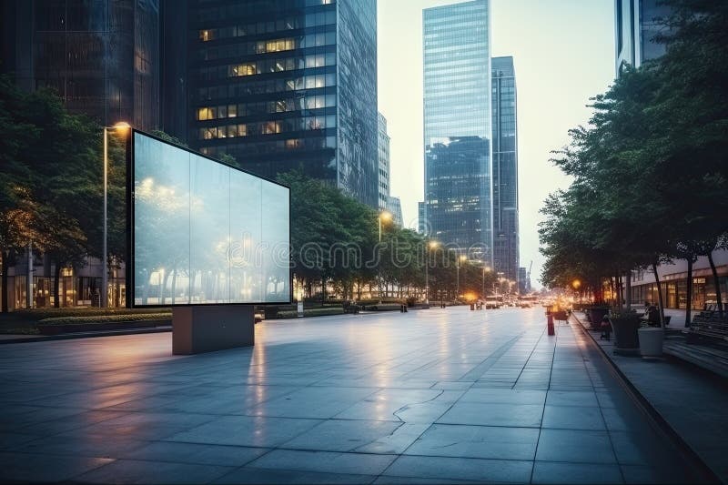 Empty Billboard on Building Empty of Outdoor Information Signs People ...