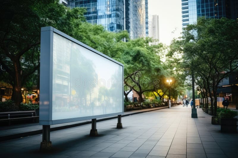 Empty Billboard on Building Empty of Outdoor Information Signs People ...