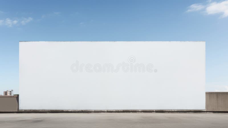 Empty Billboard on Building: Minimalistic Clean Wallpaper AI Generated ...