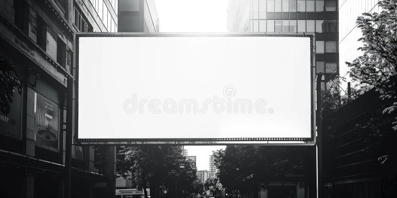 Empty Billboard City Street Stock Photo - Image of street, buildings ...