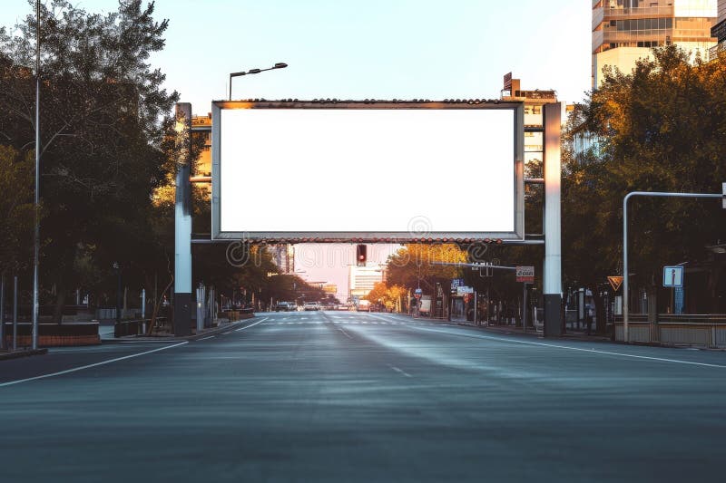 An Empty Billboard on a City Street, an Empty Billboard with a Place To ...