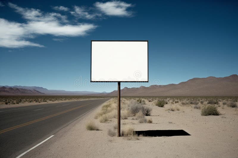 Empty Billboard on the Highway. Created with Generative Ai Technology ...