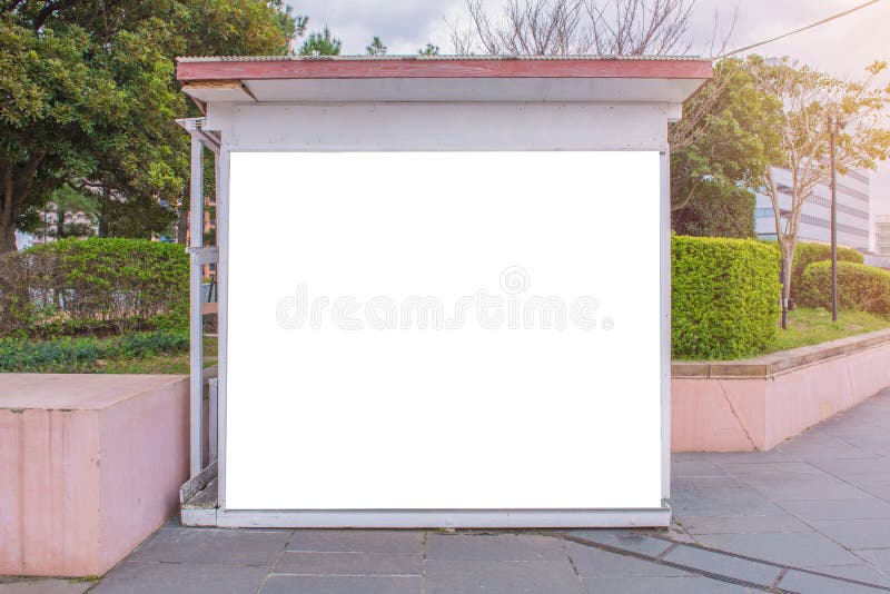 Empty Billboard or Information Board in City Park Stock Image - Image ...
