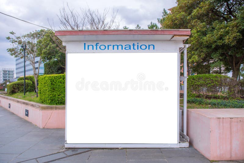 Empty Billboard or Information Board in City Street for New Adve Stock ...