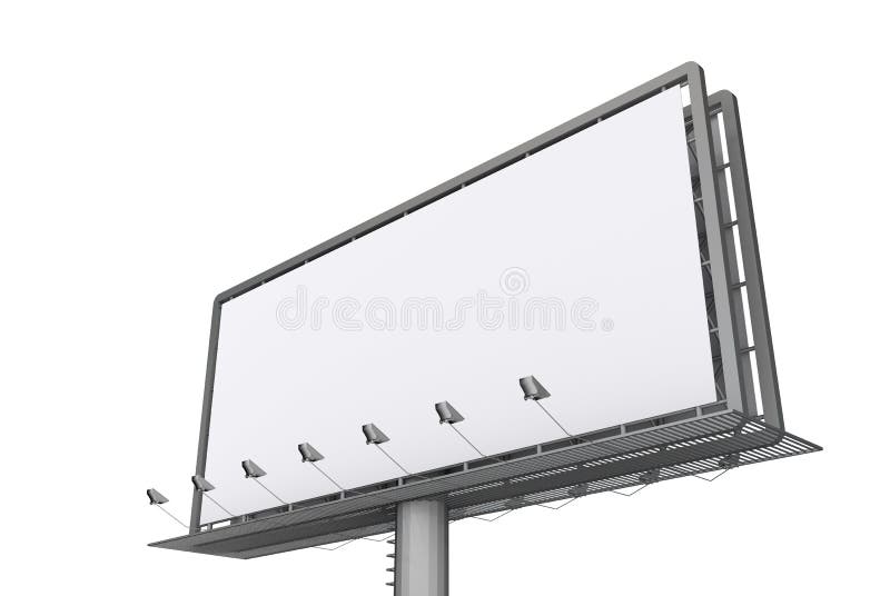 Empty billboard isolated stock illustration. Illustration of bill ...