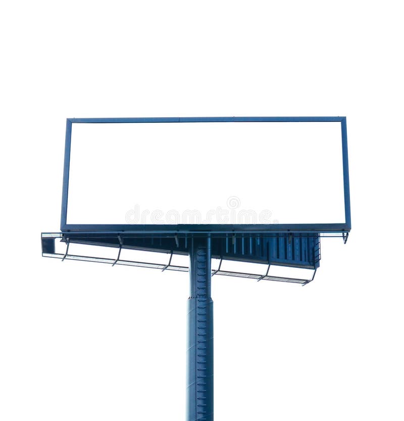 Empty billboard isolated stock image. Image of large - 17783243