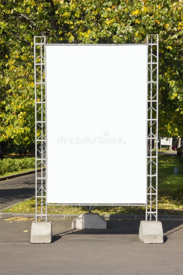 Empty billboard in park stock image. Image of sign, park - 27177229