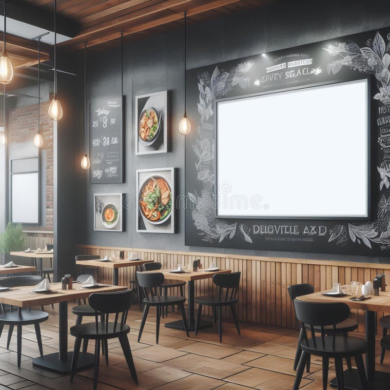 Empty Billboard in a Restaurant Awaiting Savory Specials and Delightful ...