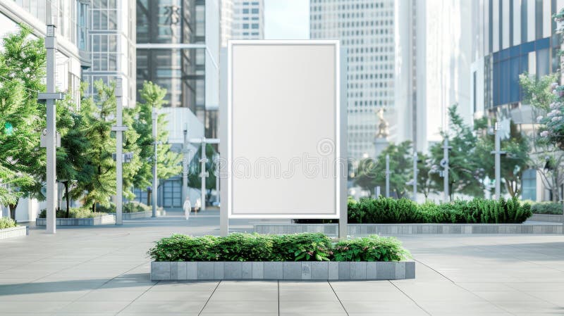 Empty Billboard in Urban Setting for Outdoor Ad Visuals Stock ...
