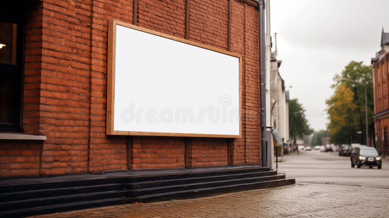 Empty Billboard on the Wall of a Modern Building in the City Stock ...