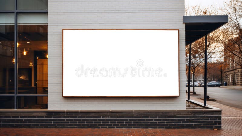 Empty Billboard on the Wall of a Modern Building in the City Stock ...