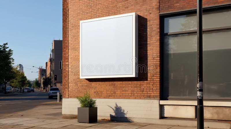 Empty Billboard on the Wall of a Modern Building in the City Stock ...