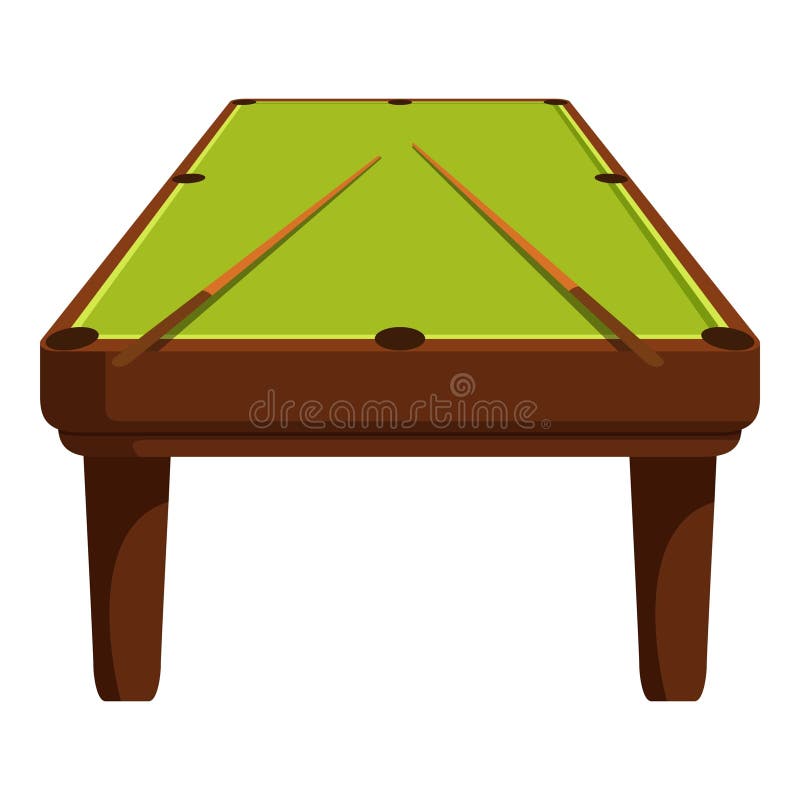 Empty Billiard Table with Two Cues Forming Triangle on Green Surface ...