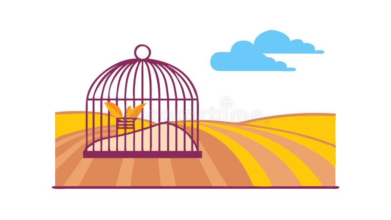 Empty Bird Cage, Freedom and Release Symbol, Vector Design Generative ...
