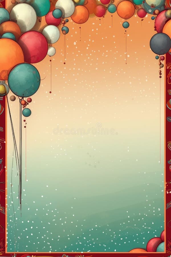 Empty Birthday Invitation Card with Space for Text Stock Illustration ...