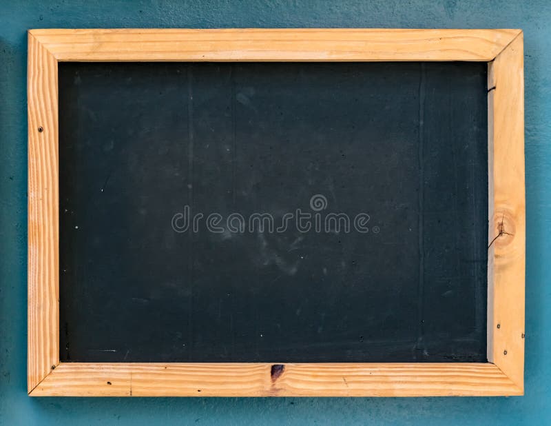 Empty black board stock image. Image of blank, grungy - 79228627