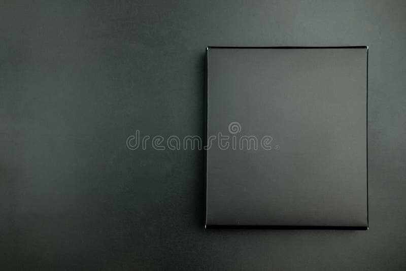 Empty Black Box on a Black Background. Small Black Box Stock Photo ...