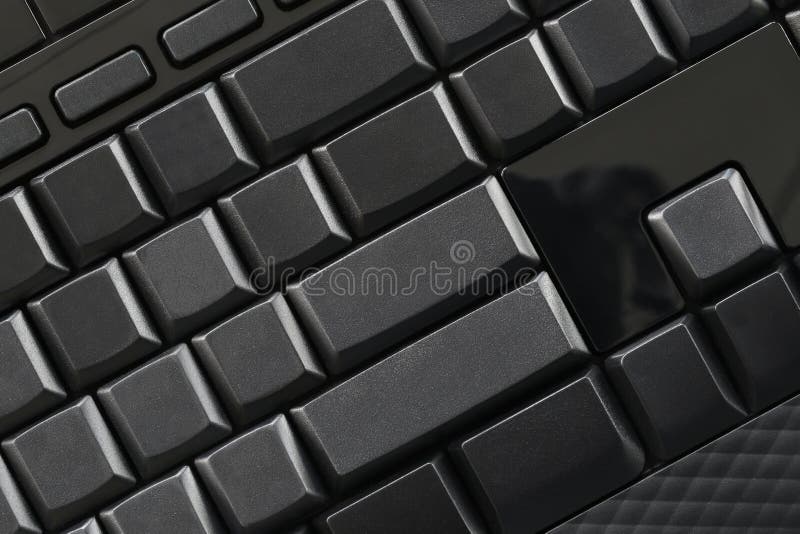 Empty Black Button of Computer Keyboard. Stock Photo - Image of ...