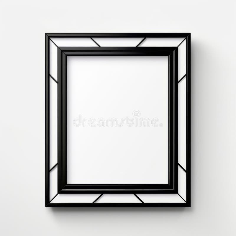 An Empty Black Frame on a White Wall Stock Illustration - Illustration ...