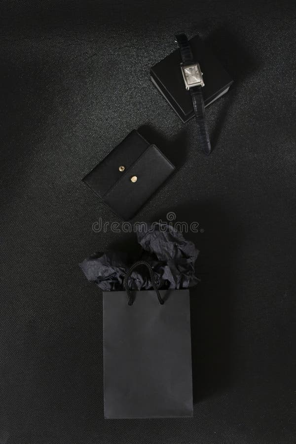 Empty black gift boxes. stock image. Image of ring, boxes - 231515147