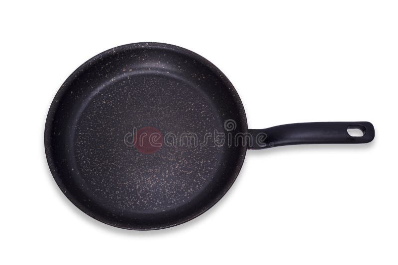 Empty Black Large Round Pan with Handle Stock Photo - Image of dinner ...
